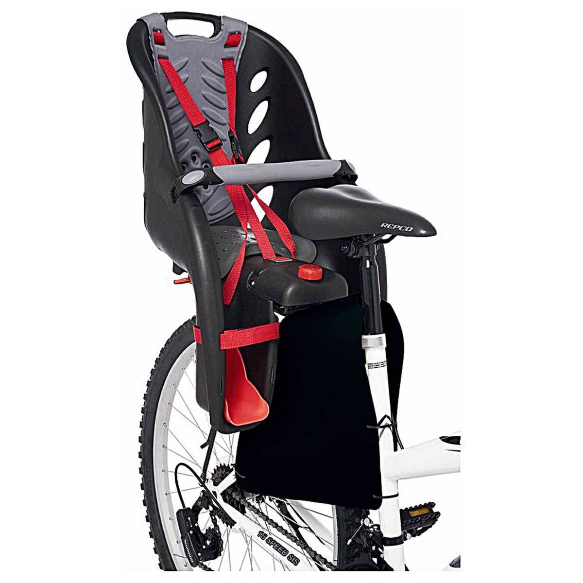 Repco Sport Deluxe Bicycle Child Seat / Black & Red / Easy to Install ...