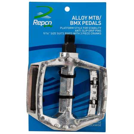 Repco Alloy MTB/BMX 9/16" Pedals / 9/16" Size Suits Bikes with 3-Piece ...