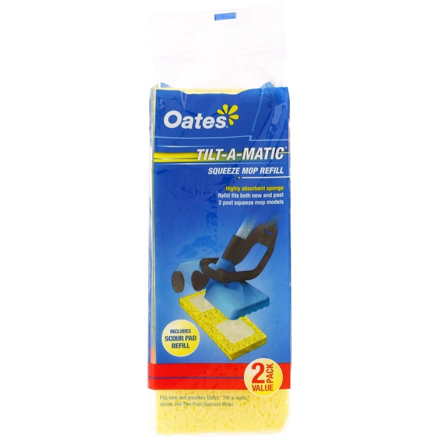 Oates Tilt-A-Matic Squeeze Mop Refill Sponge - 2 Pack/For MS-015 & MS ...