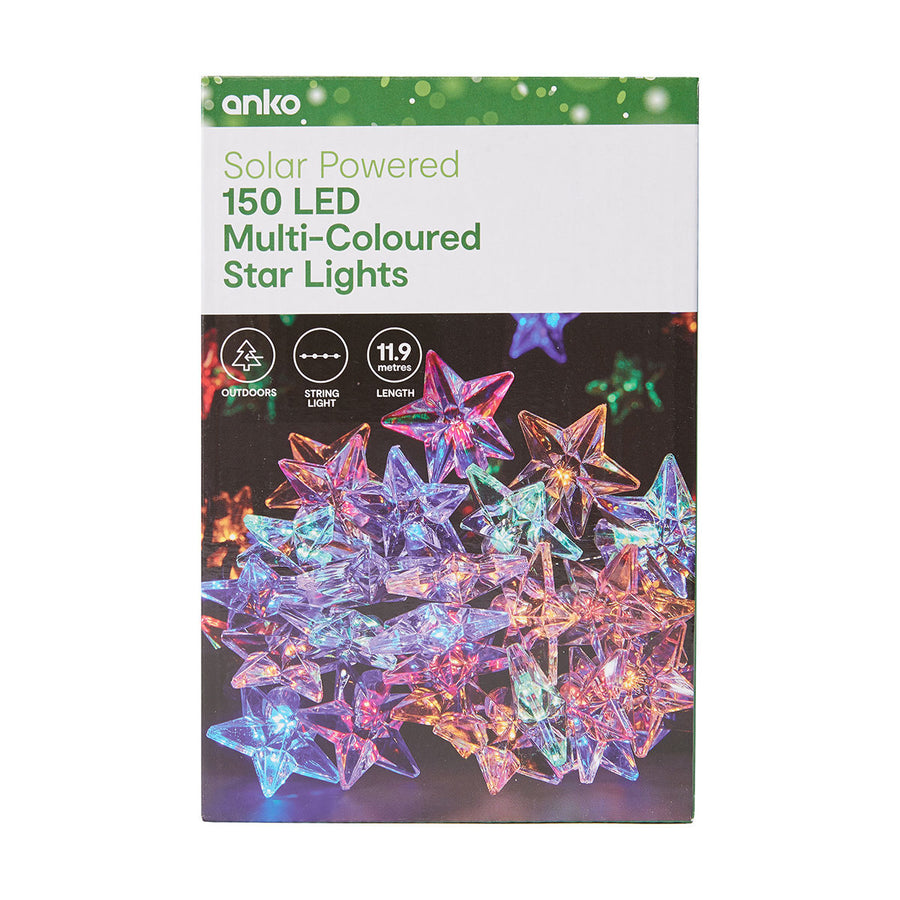 Anko Solar Powered 11.9m 150 LED Multi-Coloured Star Lights – TheITmart