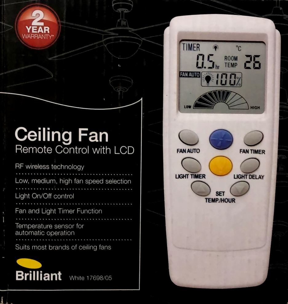 Brilliant Ceiling Fan Remote Control with LCD – TheITmart