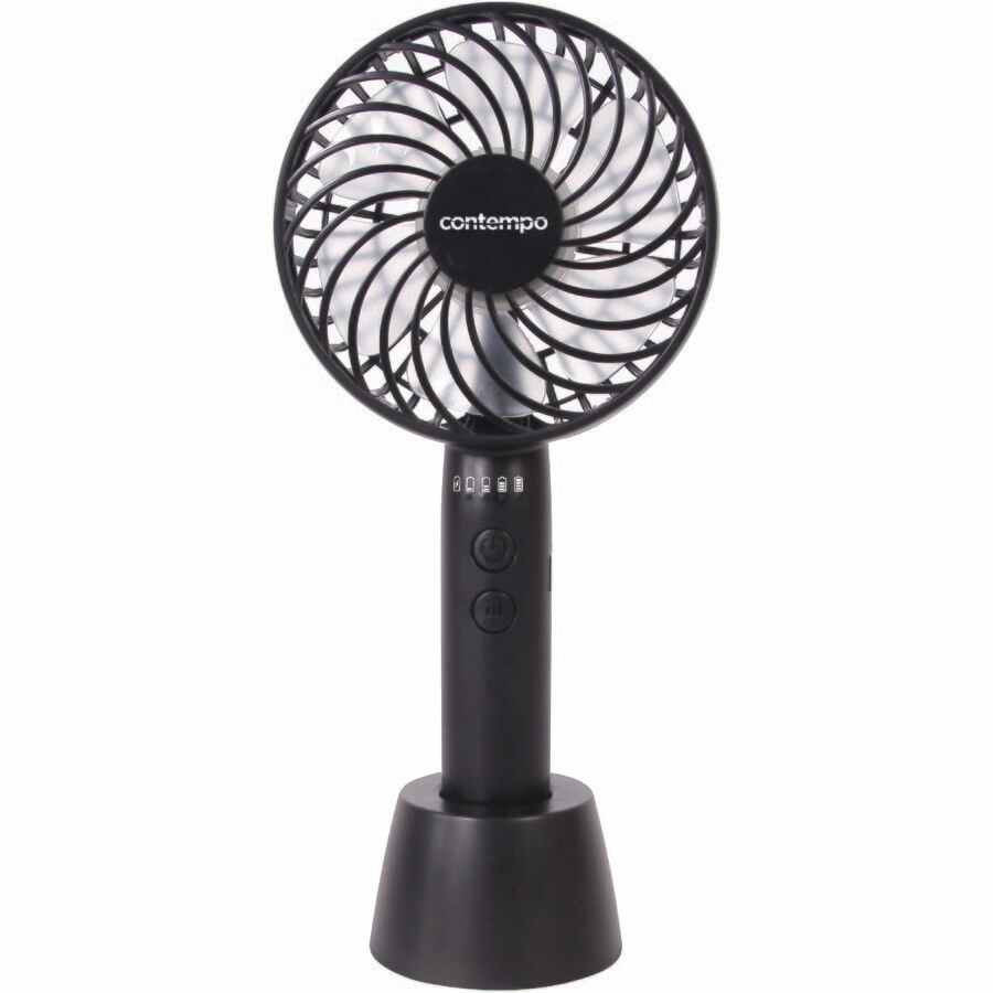 Contempo 10cm Rechargeable Handheld Fan - Black – TheITmart