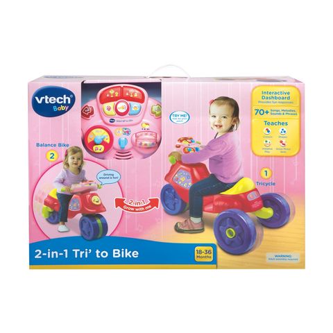 Vtech Baby 2-in-1 Tricycle to Bike - Blue / pink – TheITmart
