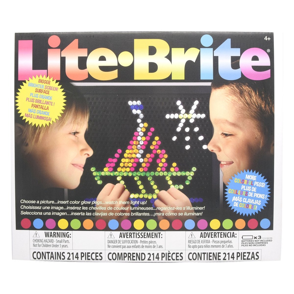 Lite-Brite Creativity Toy - Includes 214 pieces / Suitable for Ages 4 ...