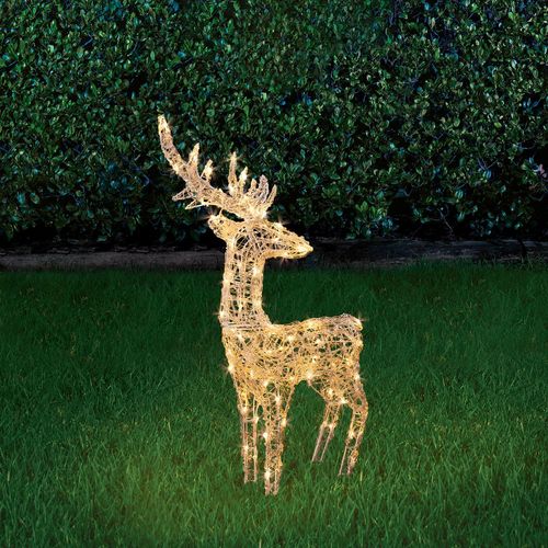 Lytworx 95cm Height 100 Warm White LED Solar Standing Reindeer – TheITmart