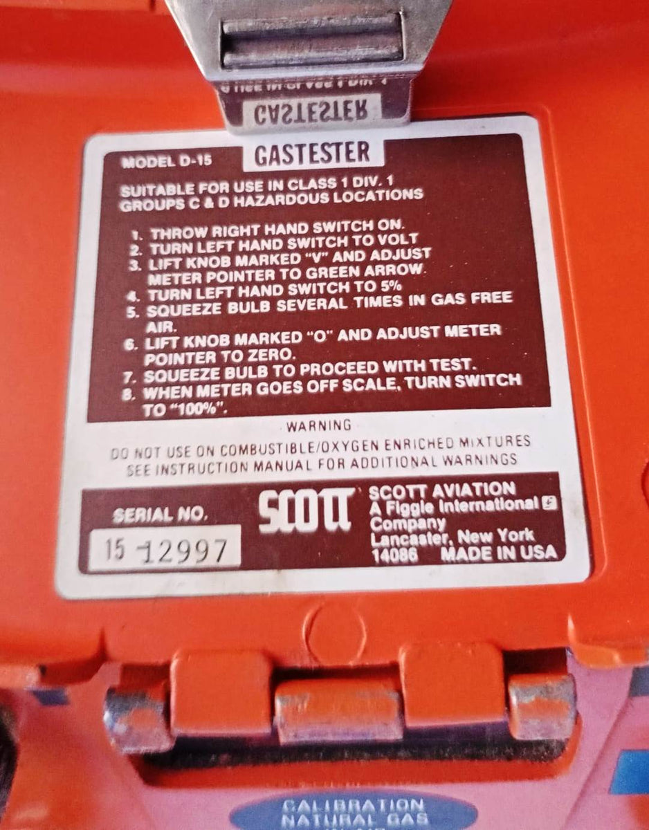 SCOTT GASTESTER D15 Intrinsically Safe Gas-tester – TheITmart