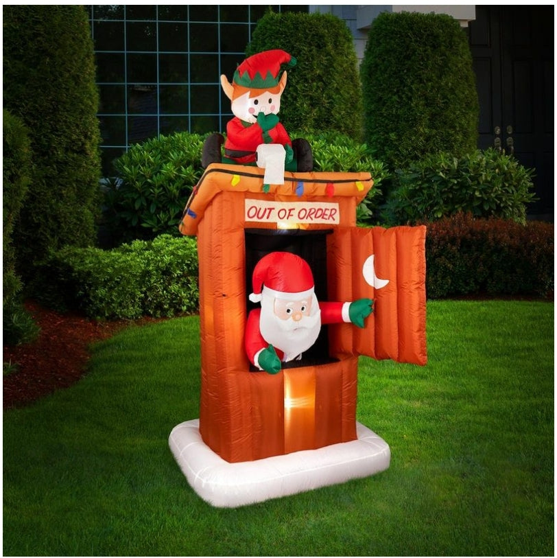 Lytworx 2.1m Low Voltage Inflatable Animated Outhouse/Indoor or Outdoo ...