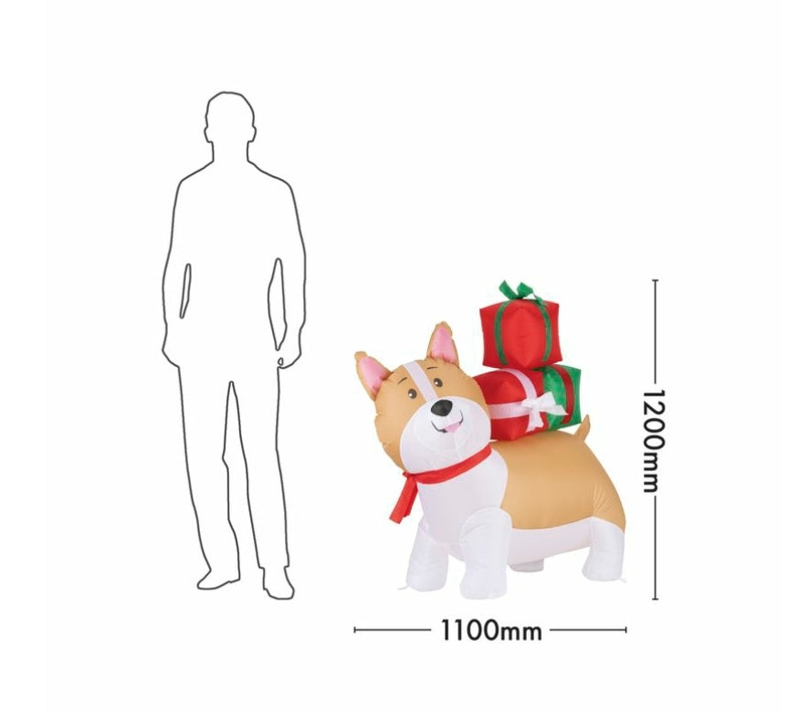 Arlec 1.2m Low VoltageLED Inflatable Corgi/Super bright Long-lasting L ...